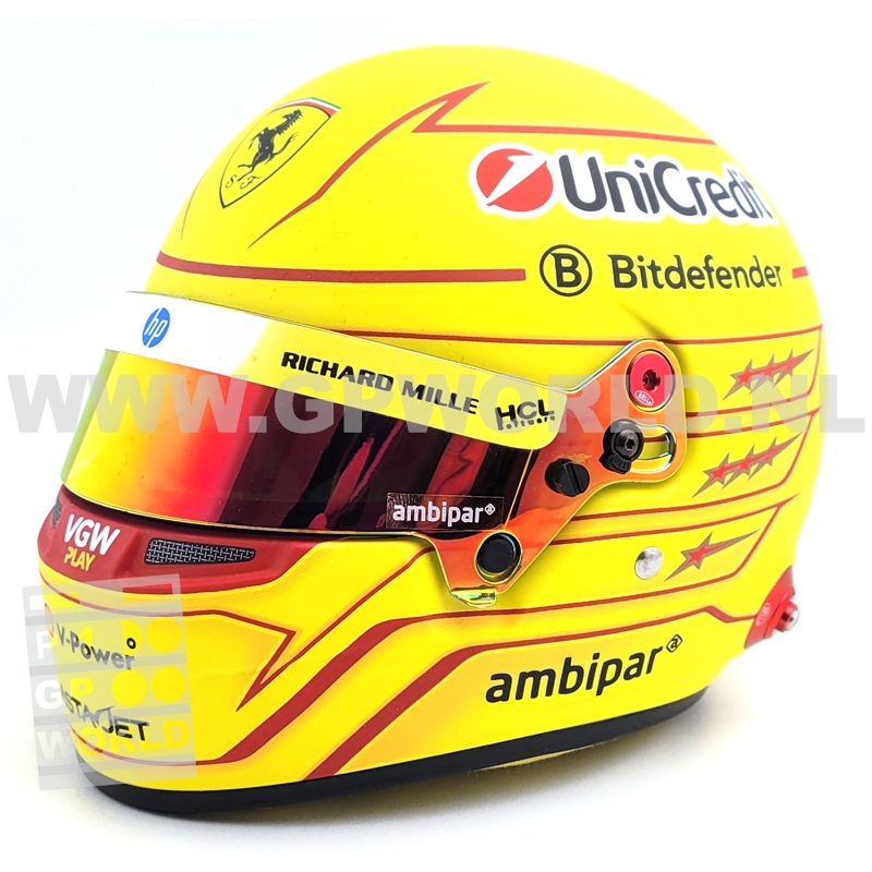 2025 helmet Lewis Hamilton - 1/2 Bell Sports - GPworld Racing Modelcars