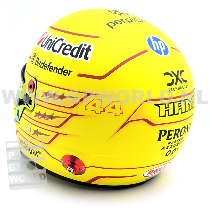 2025 helmet Lewis Hamilton - 1/2 Bell Sports - GPworld Racing Modelcars