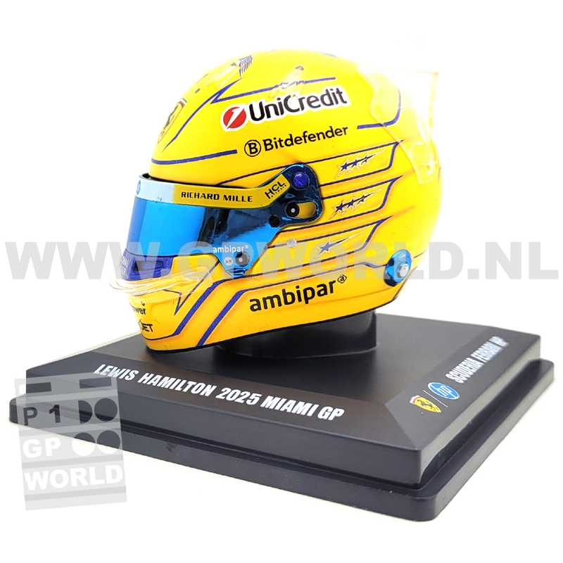2025 helmet Lewis Hamilton | Miami GP - 1/5 LookSmart Models - GPworld ...
