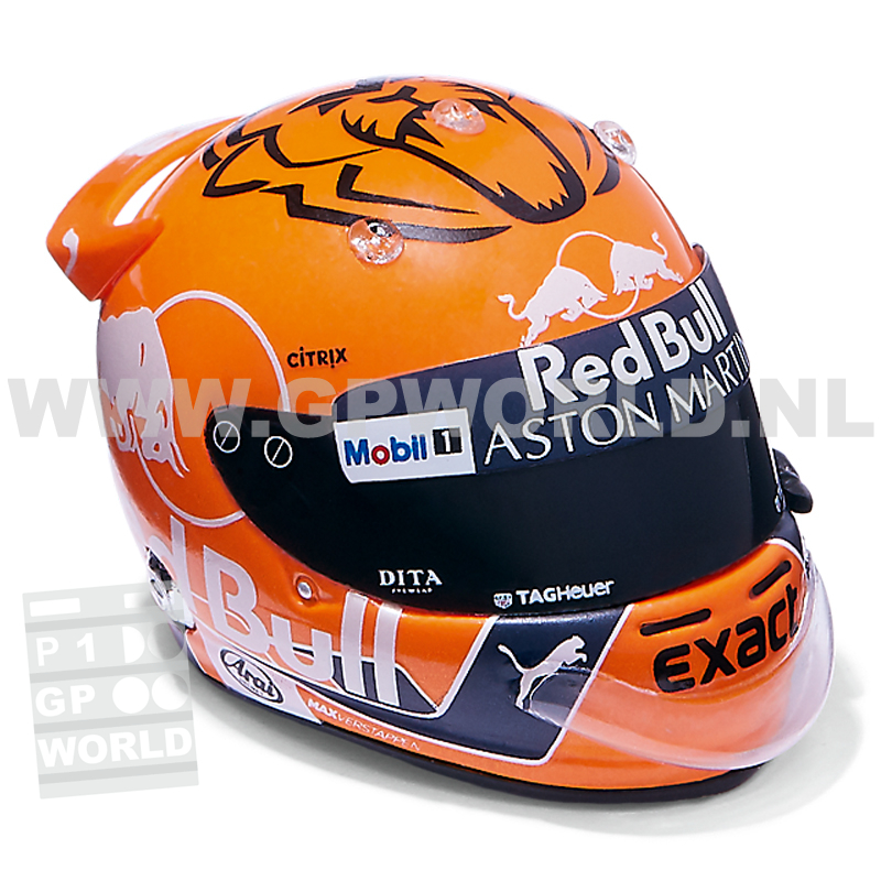 2018 Helm Max Verstappen | Belgium - 1/8 Spark Models - GPworld Racing ...