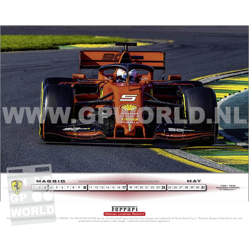 2020 Official Ferrari F1 kalender - - GPworld Racing Modelcars
